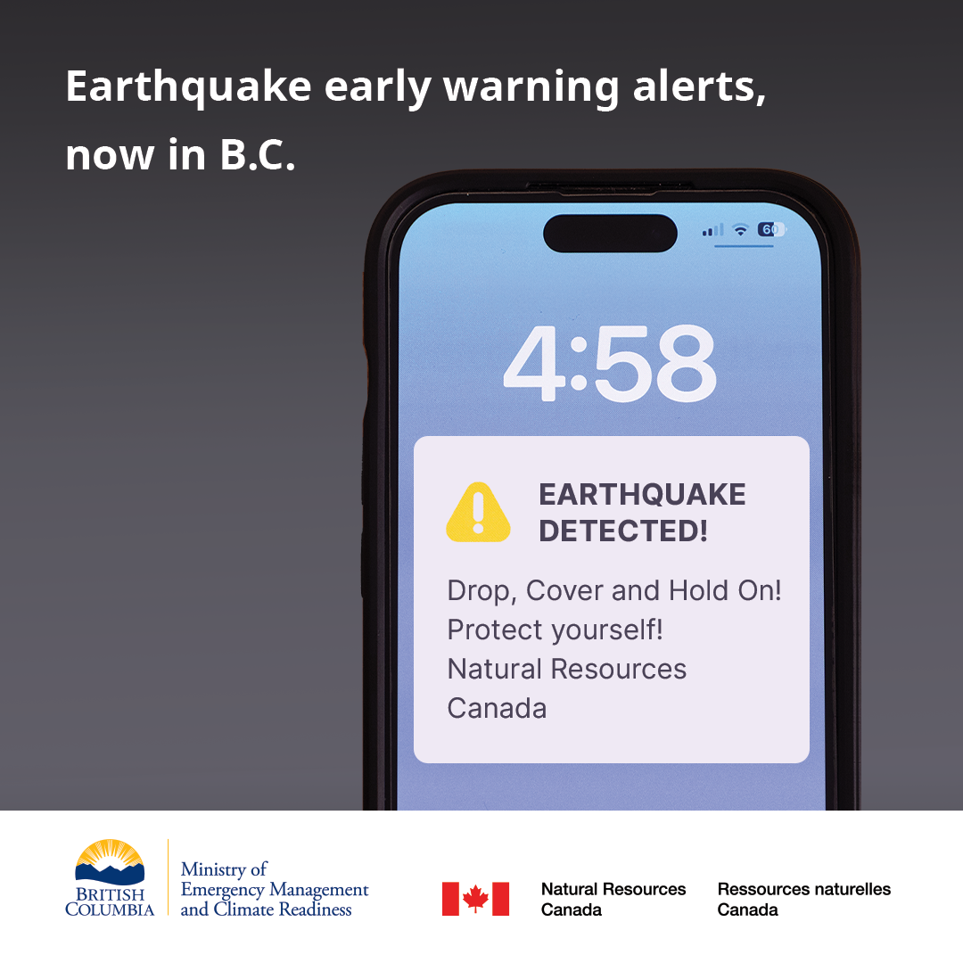 Canadian Earthquake Early Warning system can provide time
